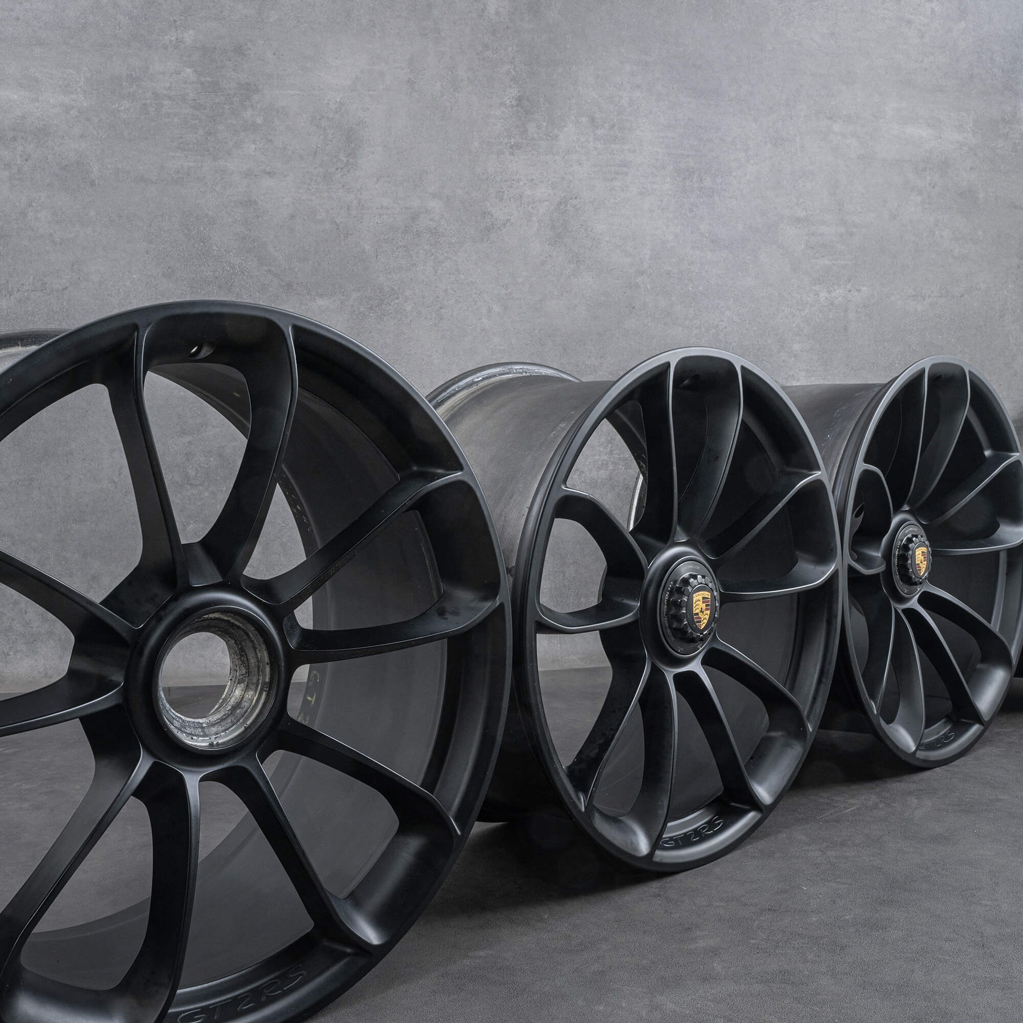 Original Porsche Felgen 991 20 21 Zoll GT3 RS 911 Schwarz Alufelgen 9