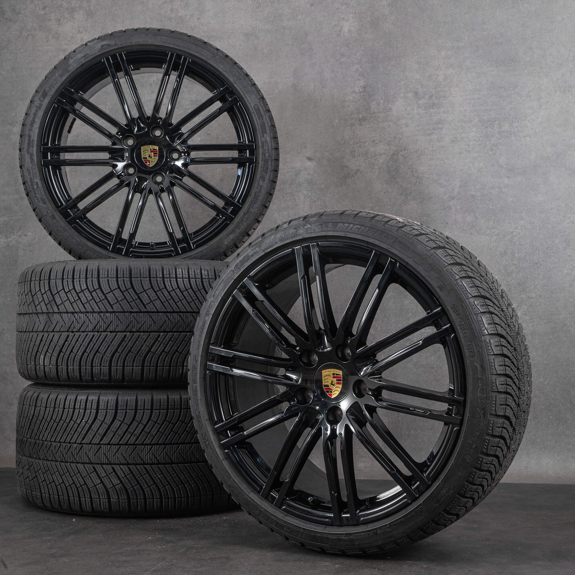 Original Porsche 20 inch winter wheels 991 Turbo III rims winter tires 041