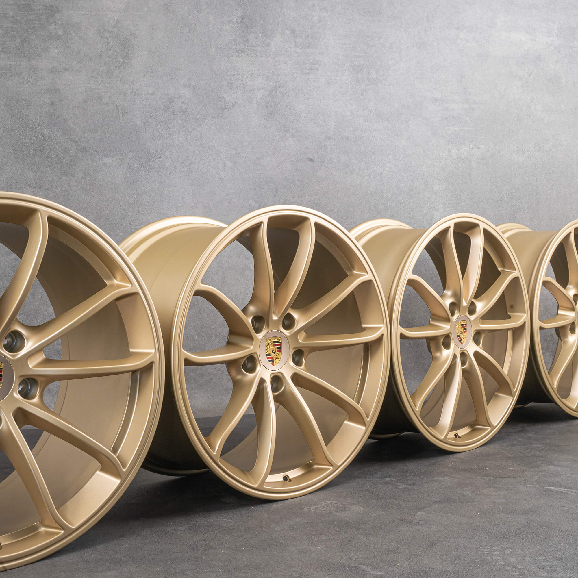 Original Porsche 20 inch 981 Boxster Cayman GT4 rims Aurum 981601025AC